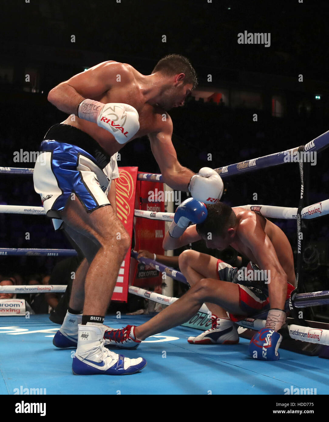 Hosea Burton (right) in action against Frank Buglioni during their ...