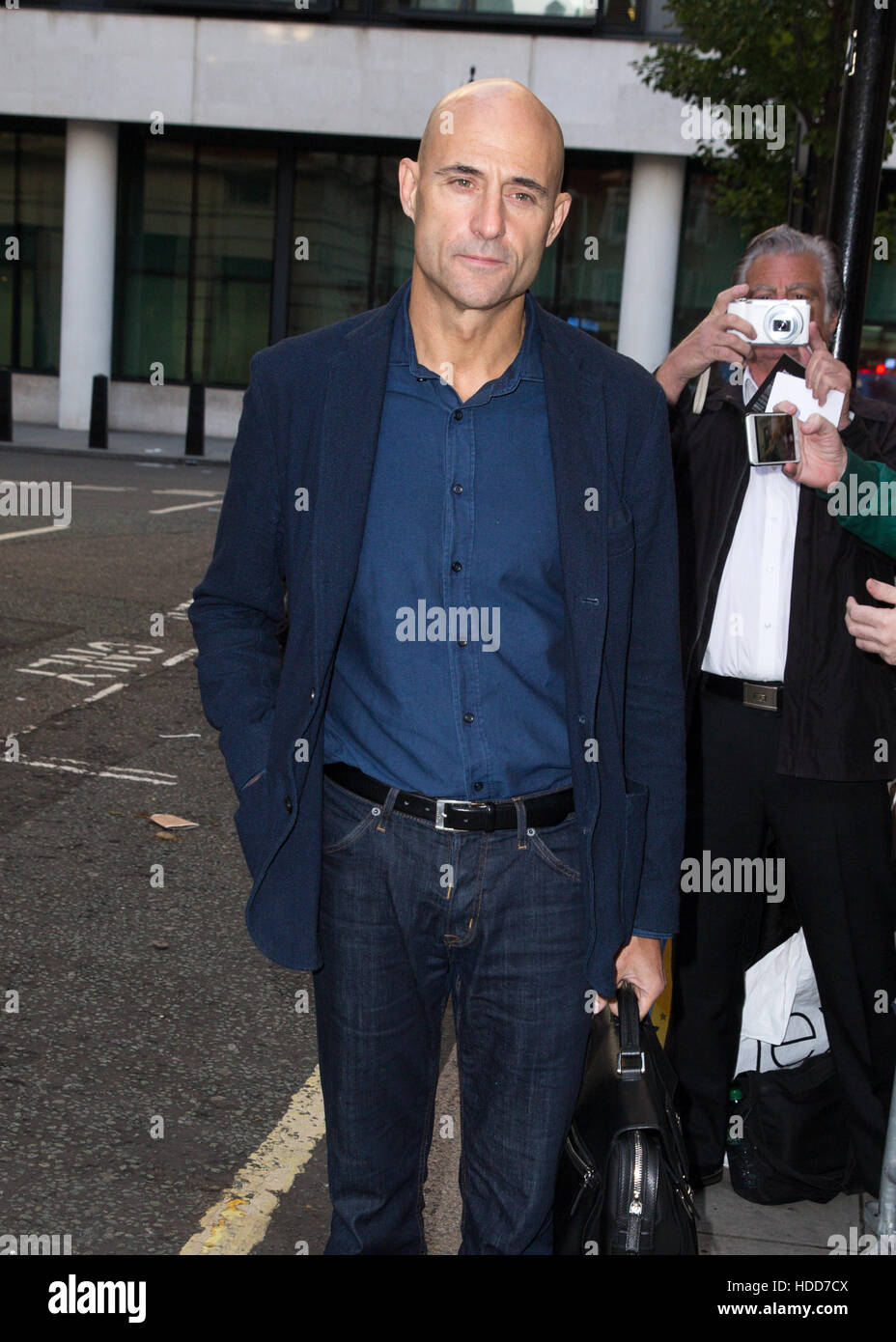 Celebrities at Radio 2 Featuring: Mark Strong Where: London, United ...