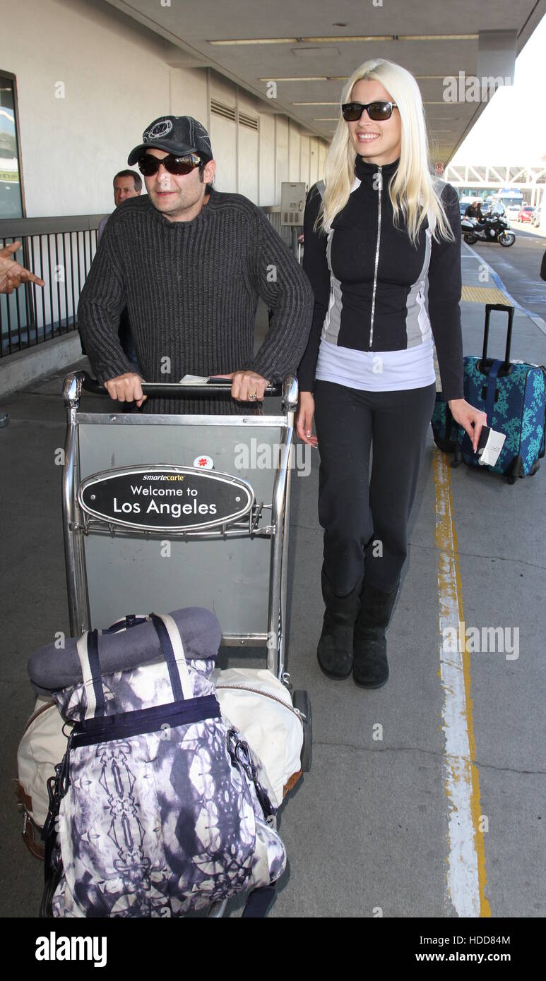 Corey Feldman at Los Angeles International Airport (LAX) with a female ...