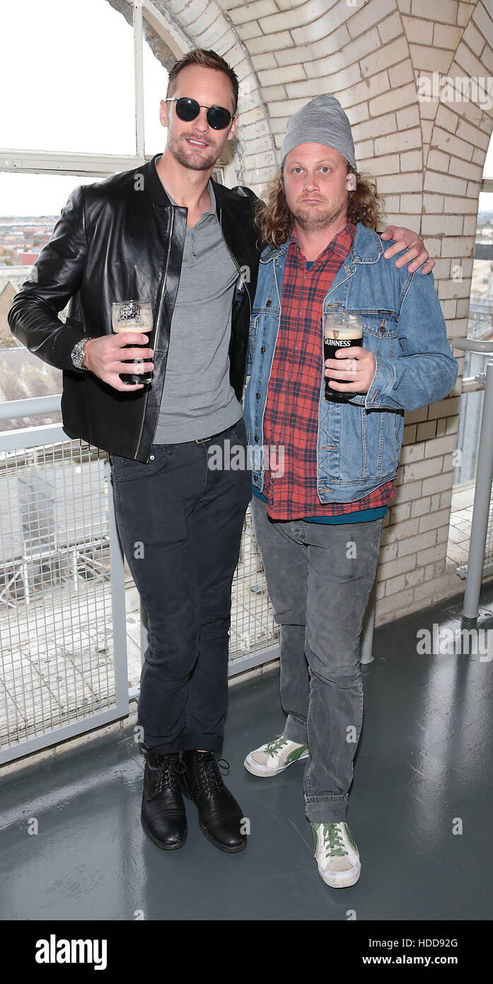 Alexander Skarsgard and music producer David Mattsson check out the ...