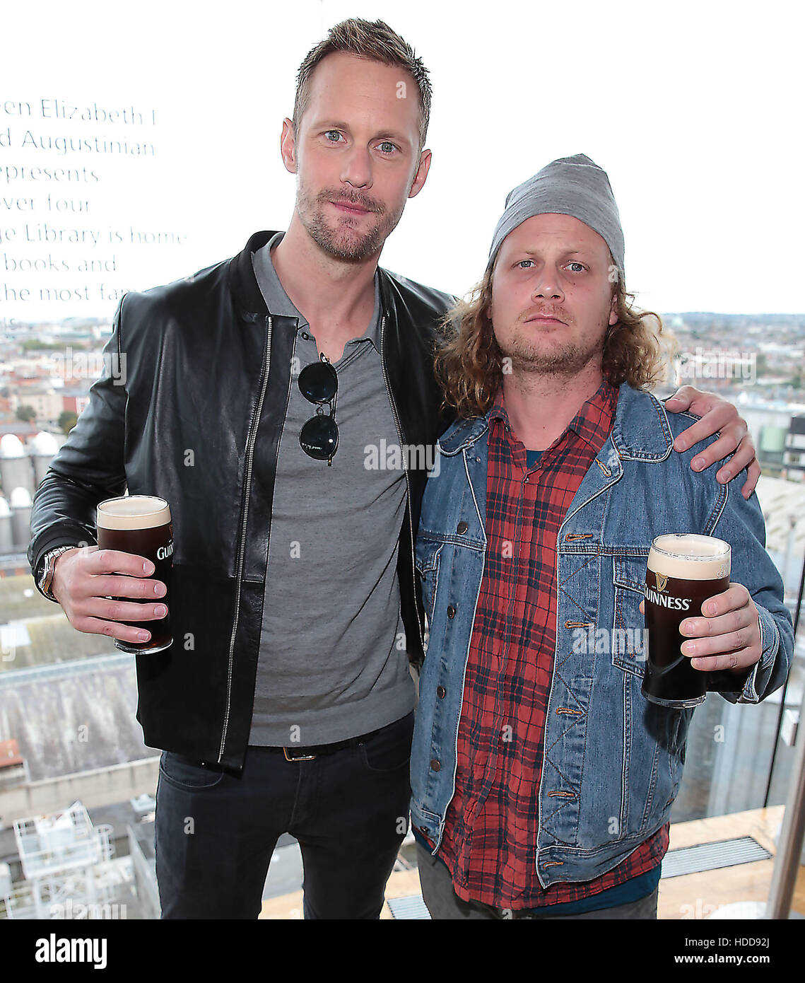 Alexander Skarsgard and music producer David Mattsson check out the ...