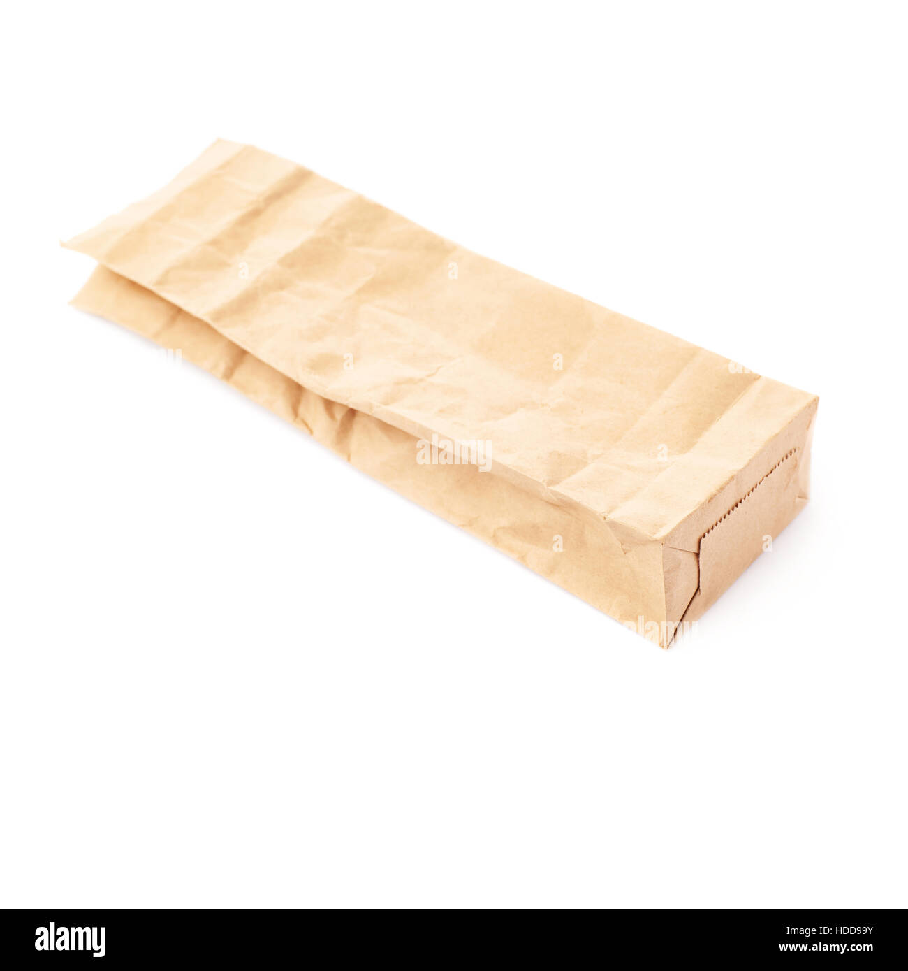 Craft brown paper pack for tea or coffee isolated over white background ...