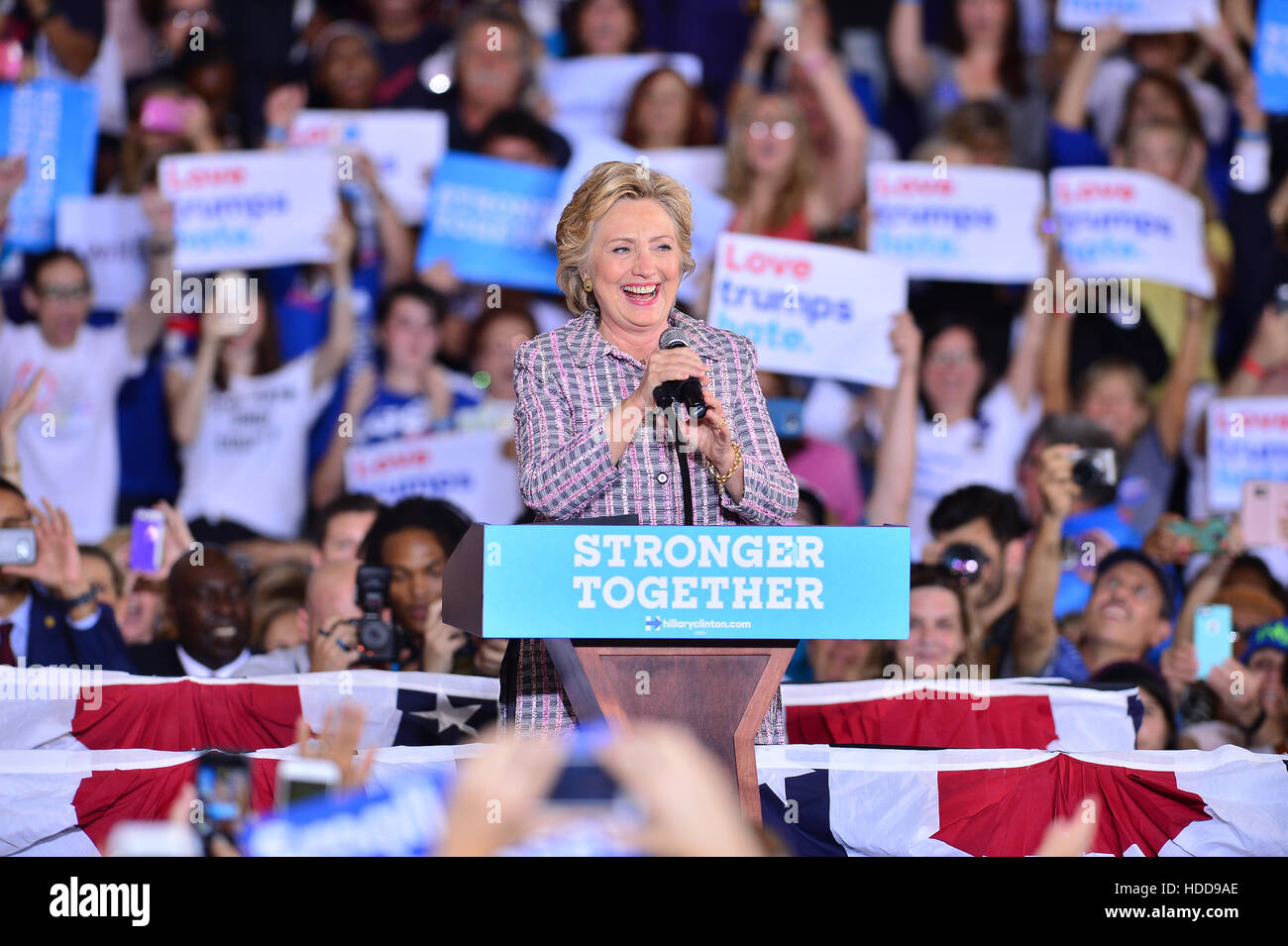 Democratic presidential candidate Hillary Clinton speaks during a ...
