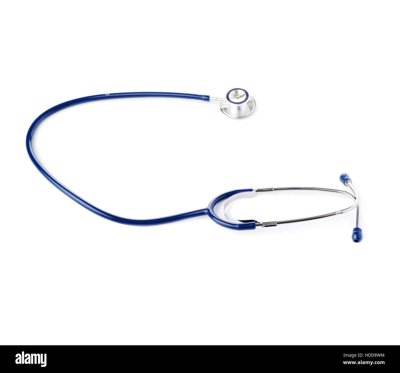 Close up view of blue stethoscope over isolated white background Stock ...