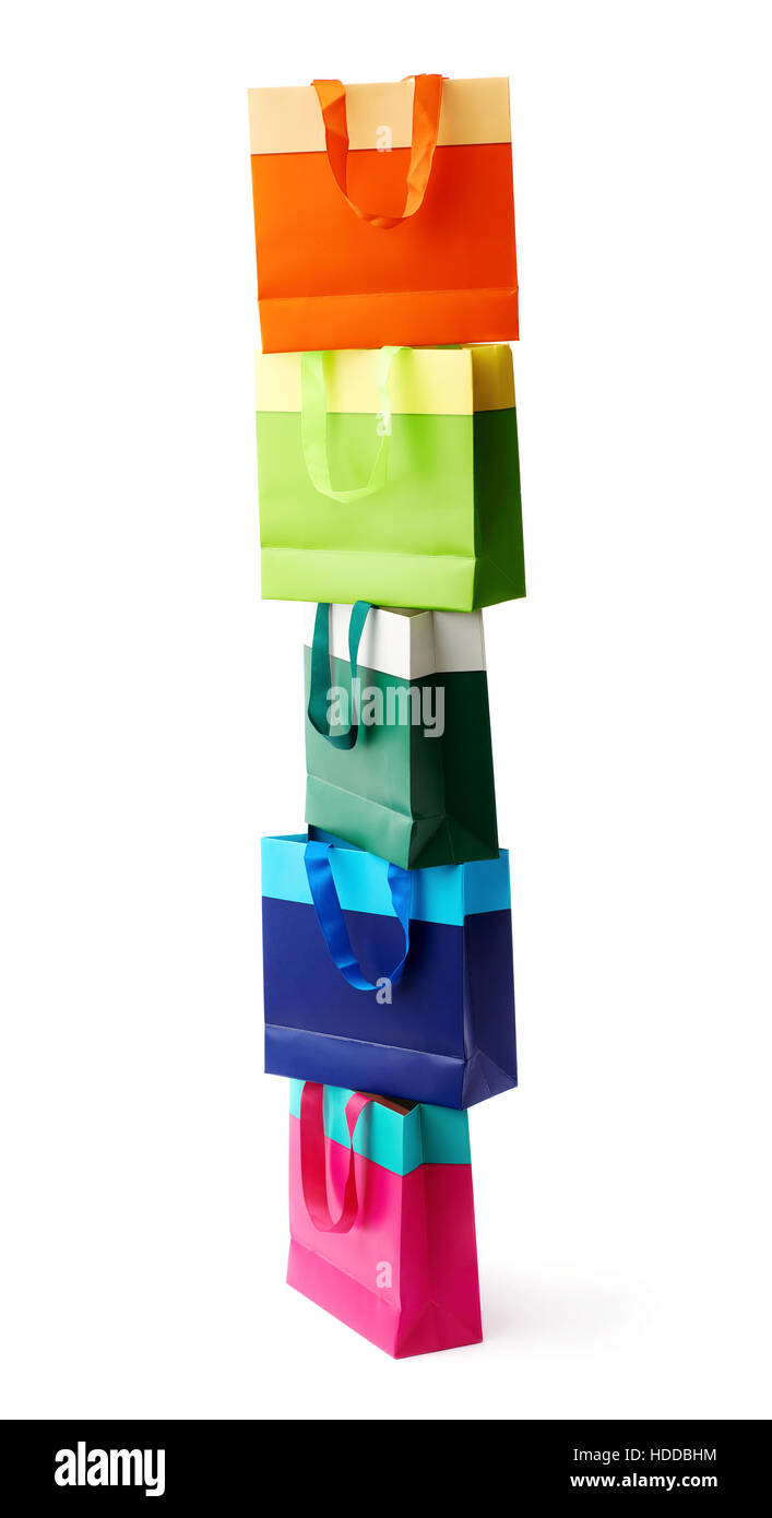 Stack of shopping bags hi-res stock photography and images - Alamy