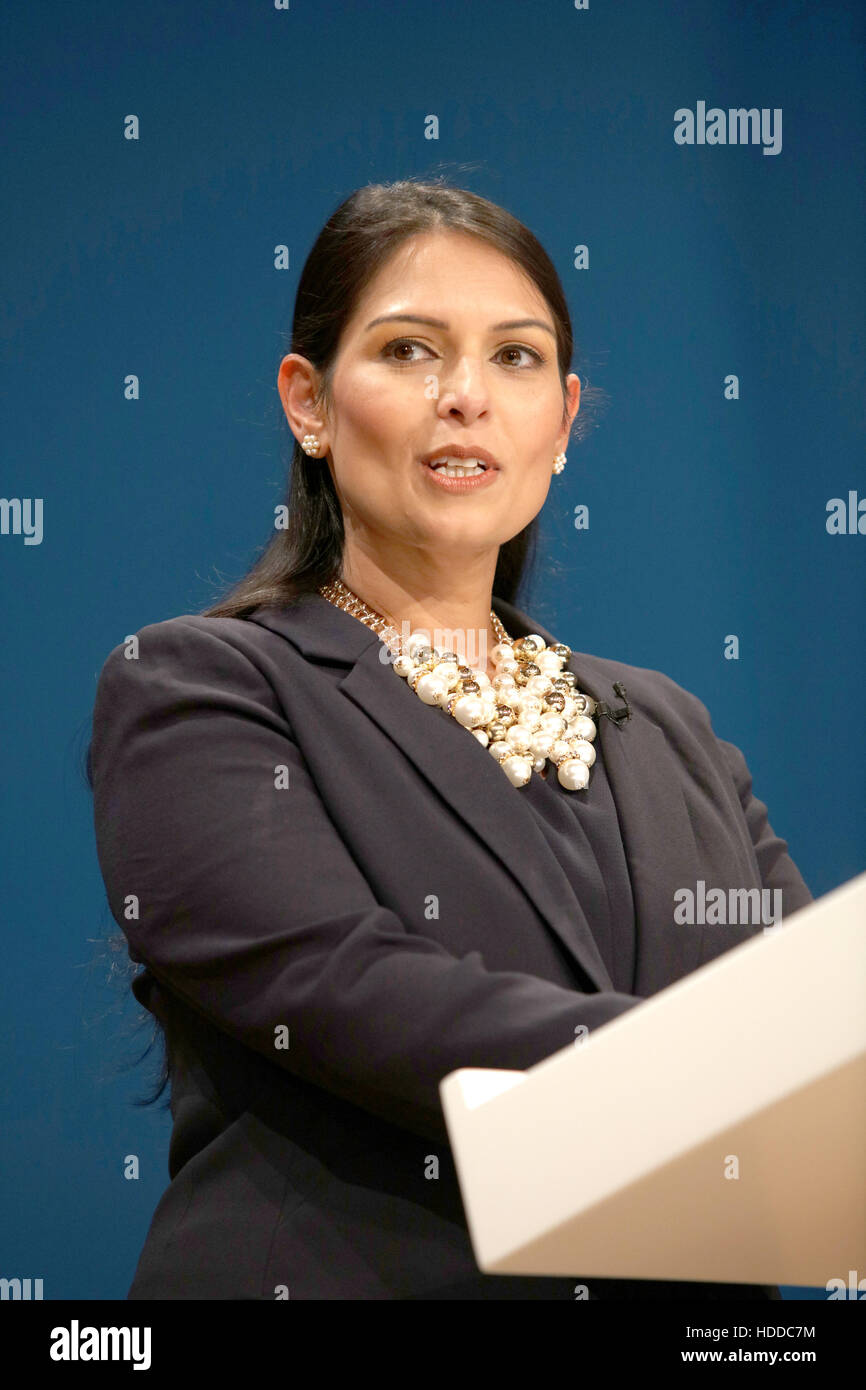 Secretary of State for International Development Priti Patel addressing ...