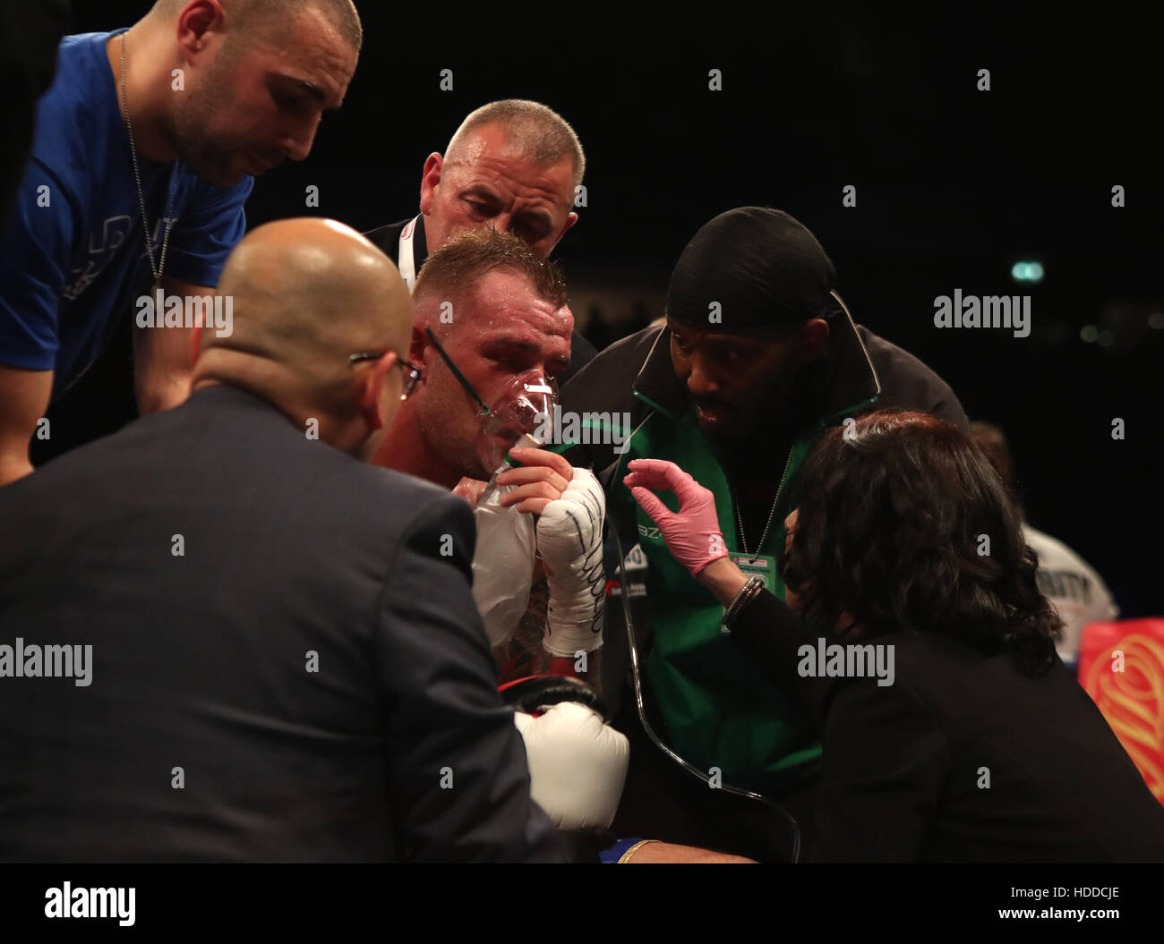 Luke Blackledge is tended to by medics after being knocked down by ...