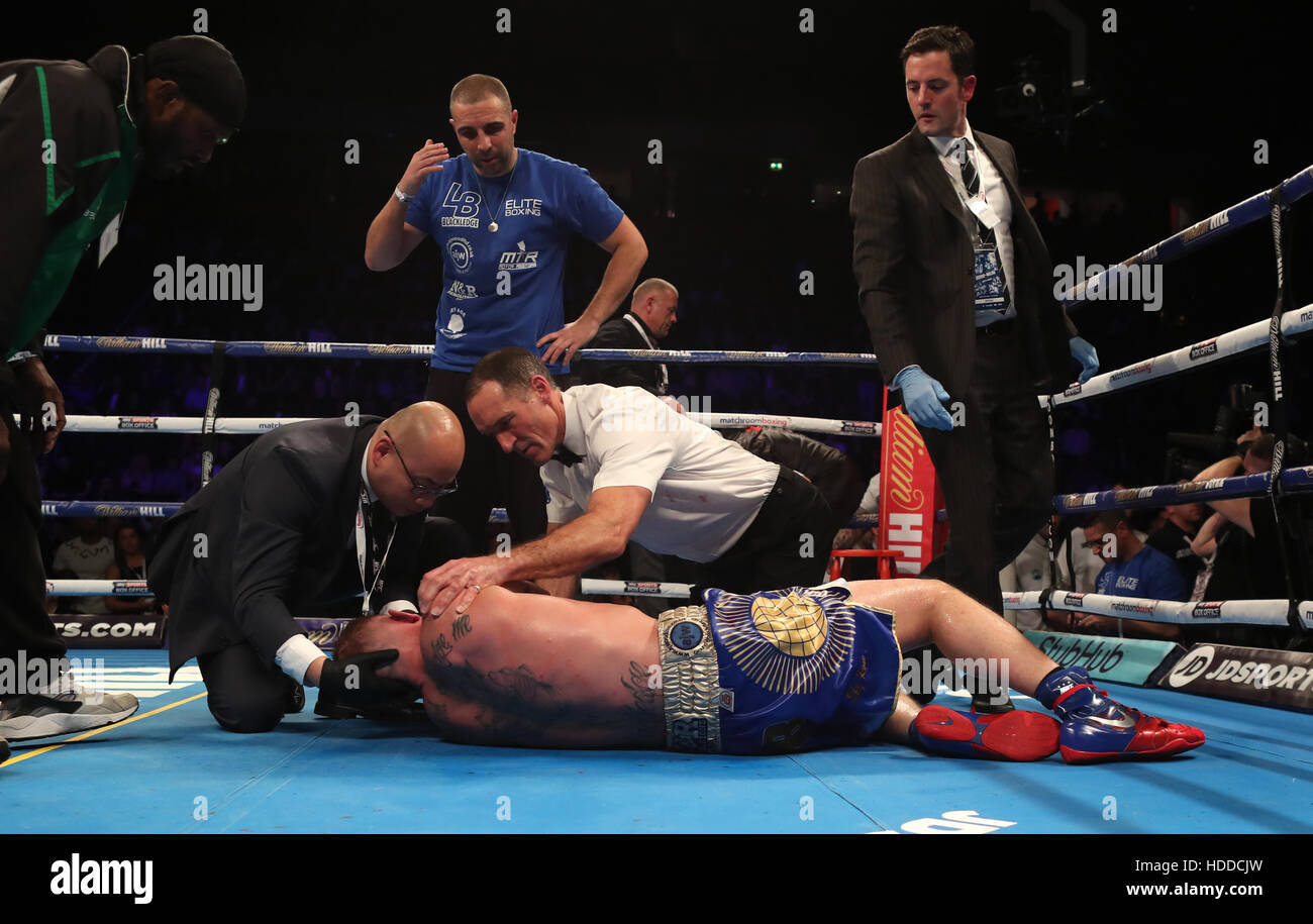 Luke Blackledge is tended to by medics after being knocked down by ...