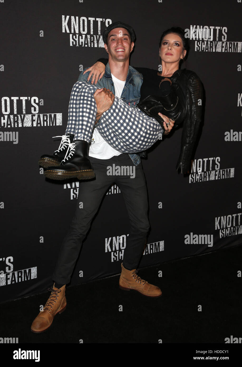 Knott's Scary Farm Black Carpet Party Featuring: Josh Beech, Shenae ...