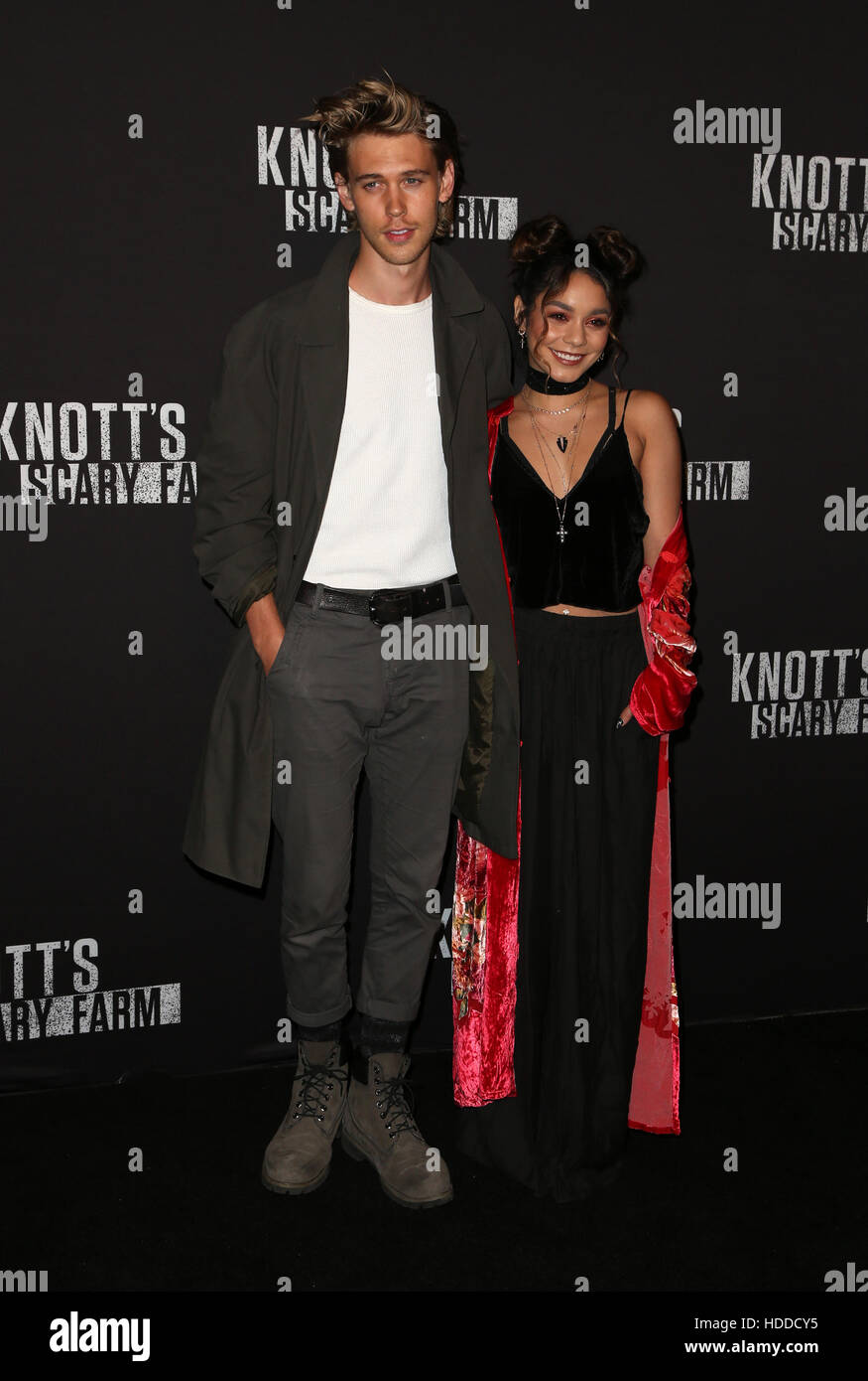 Knott's Scary Farm Black Carpet Party Featuring: Austin Butler, Vanessa ...
