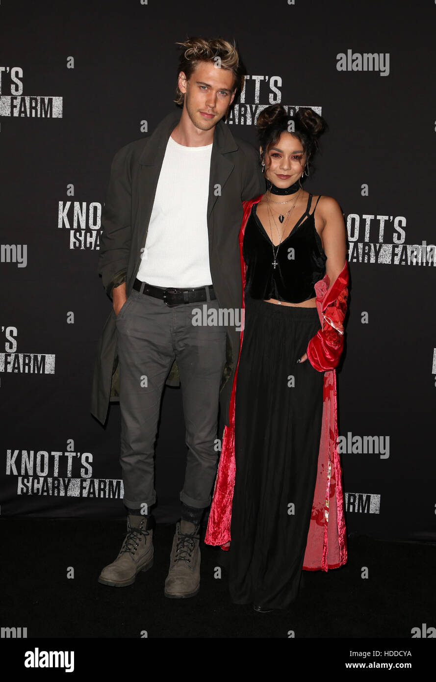 Knott's Scary Farm Black Carpet Party Featuring: Austin Butler, Vanessa ...