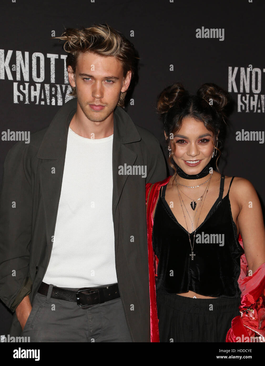 Knott's Scary Farm Black Carpet Party Featuring: Austin Butler, Vanessa ...