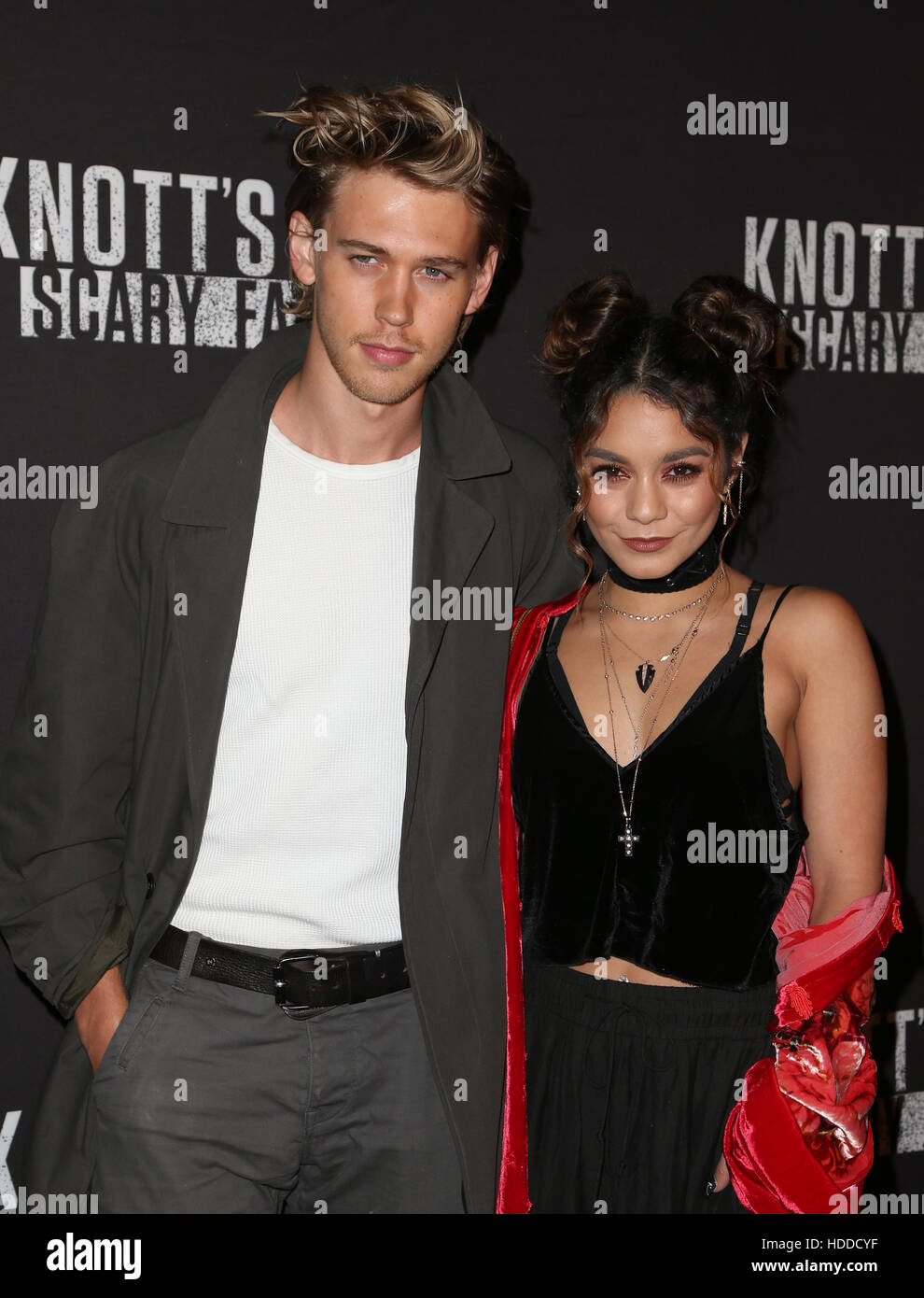 Knott's Scary Farm Black Carpet Party Featuring: Austin Butler, Vanessa ...