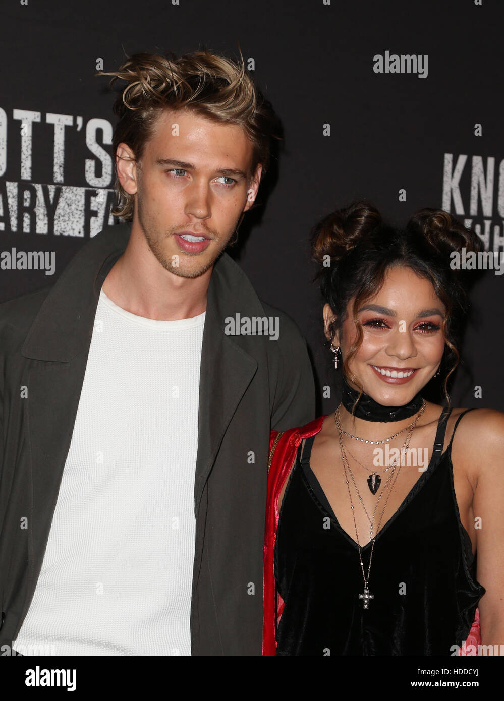 Knott's Scary Farm Black Carpet Party Featuring: Austin Butler, Vanessa ...