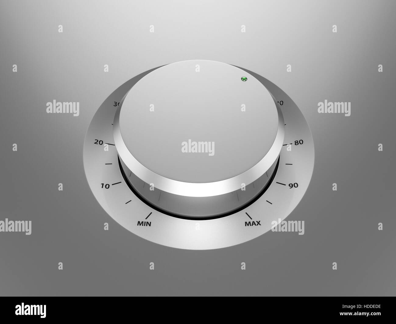 Metal sound volume control knob. 3d Illustration Stock Photo - Alamy