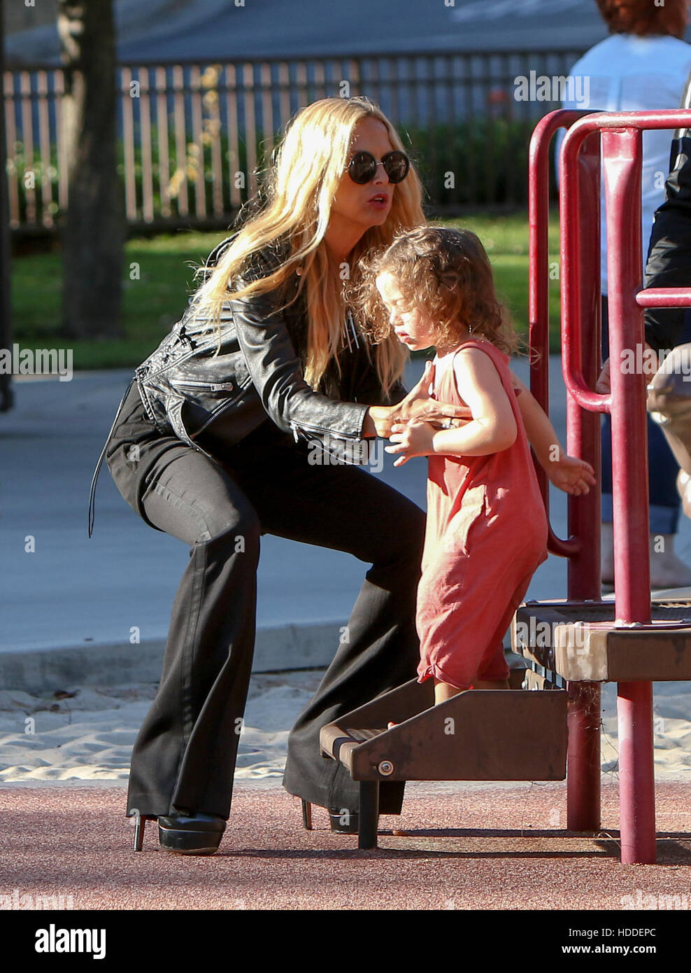 Rachel Zoe takes her children to the park in Beverly Hills, California ...