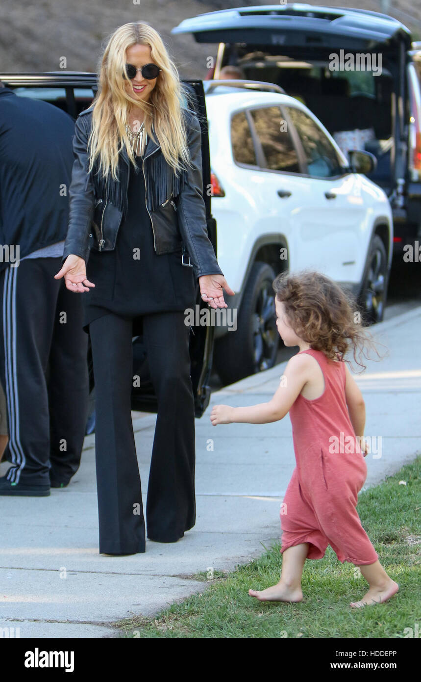 Rachel Zoe takes her children to the park in Beverly Hills, California ...