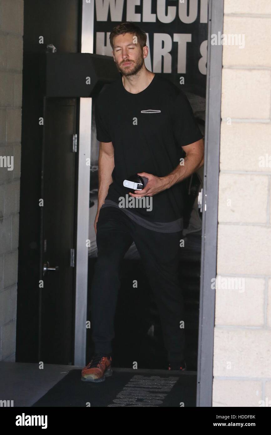 Calvin Harris seen leaving a gym after a workout Featuring: Calvin ...