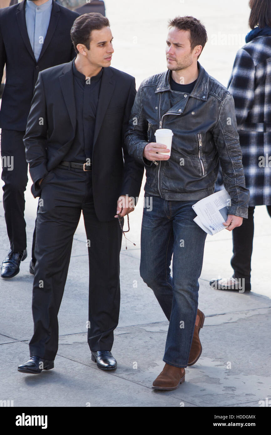 Filming of 'American Assassin' in London. Actor Taylor Kitsch films a ...