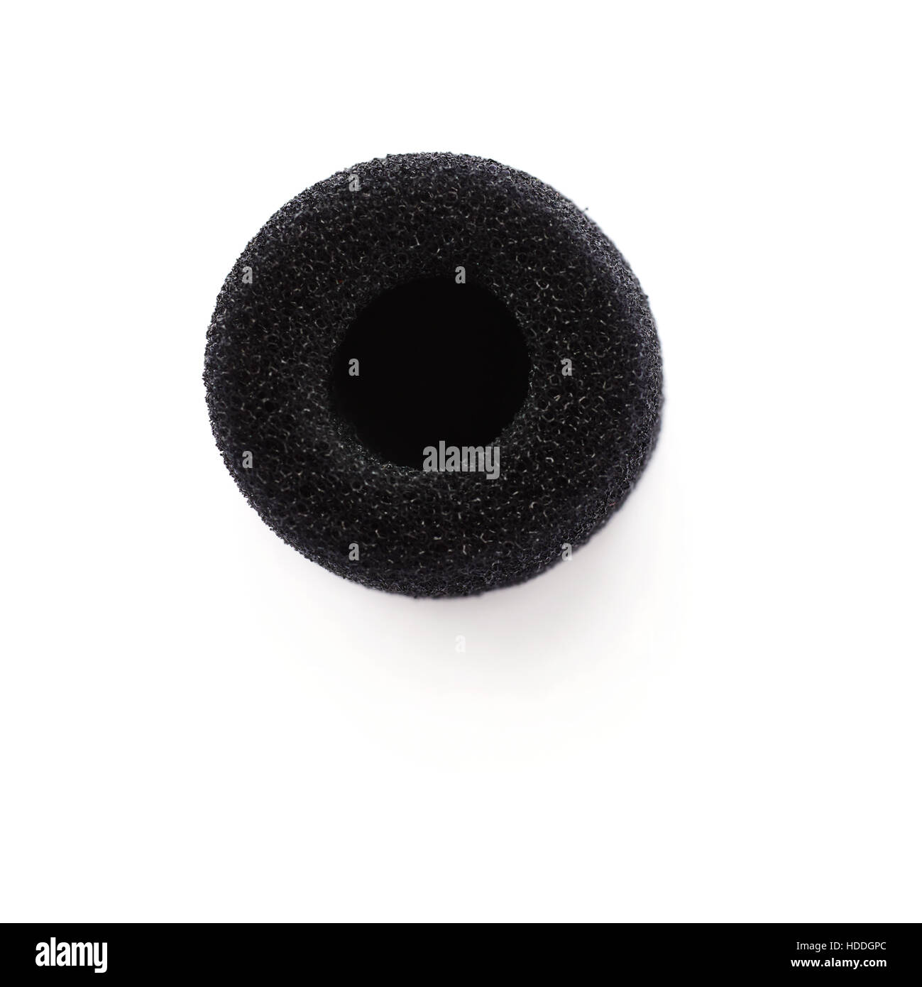 Soft microphone tip isolated over white background Stock Photo - Alamy