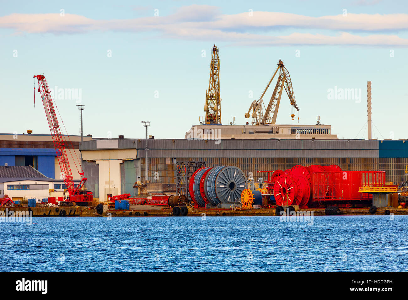 Cable storage in port of Stavanger, Norway Stock Photo - Alamy