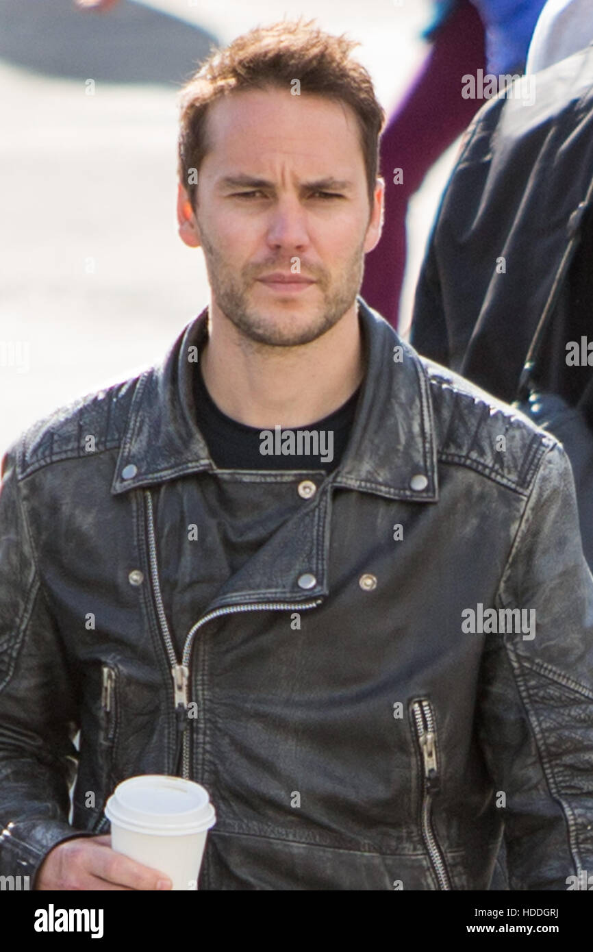 Filming of 'American Assassin' in London. Actor Taylor Kitsch films a ...