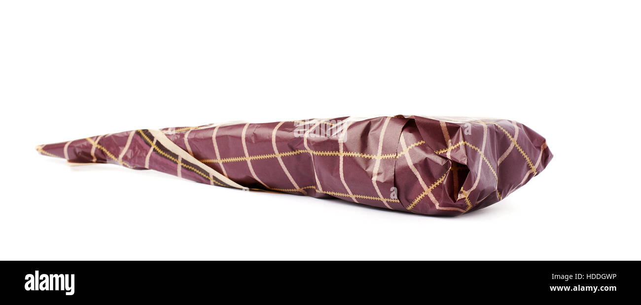 Packed flower bouquet isolated over white background Stock Photo - Alamy