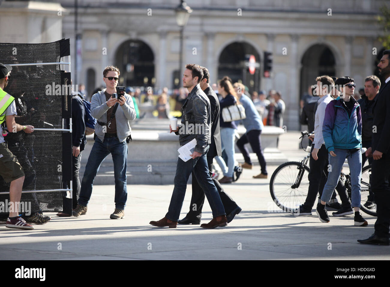 Filming of 'American Assassin' in London. Actor Taylor Kitsch films a ...