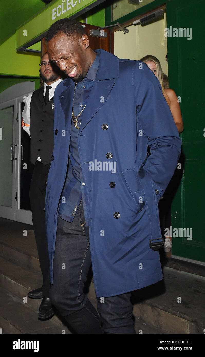 Usain Bolt seen partying in London. Leaving Embargo nightclub in ...