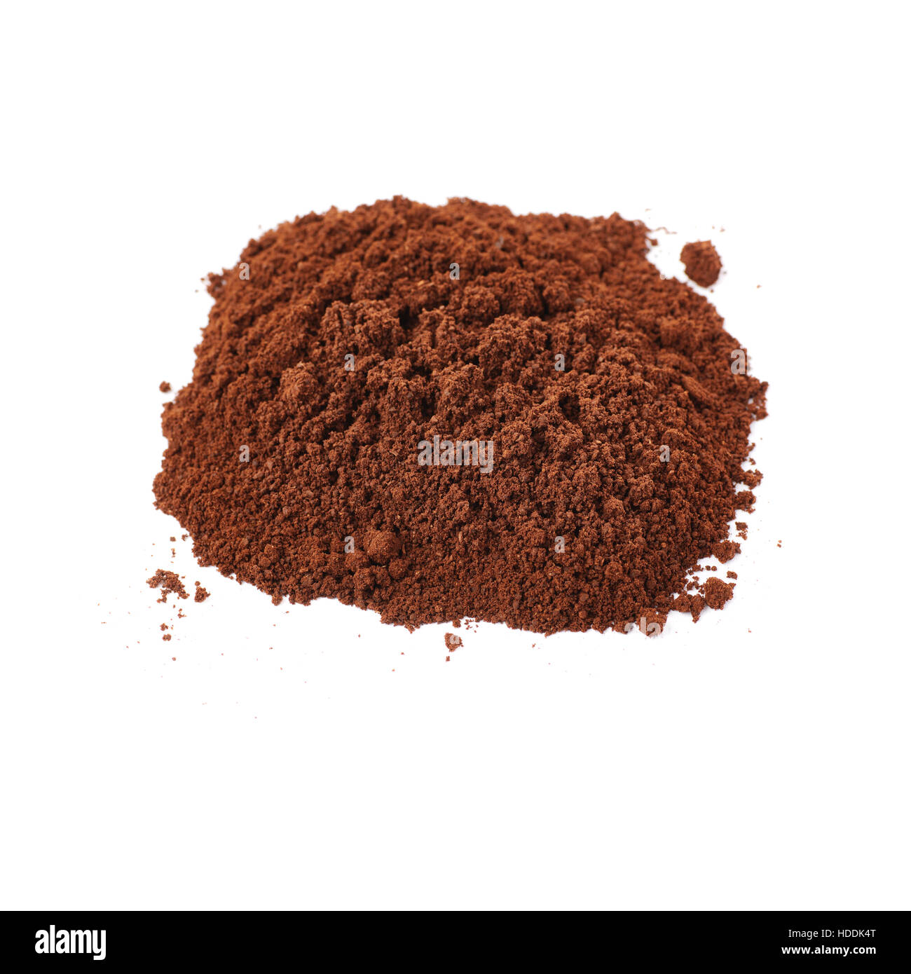 Ground milled coffee powder isolated over white background Stock Photo ...