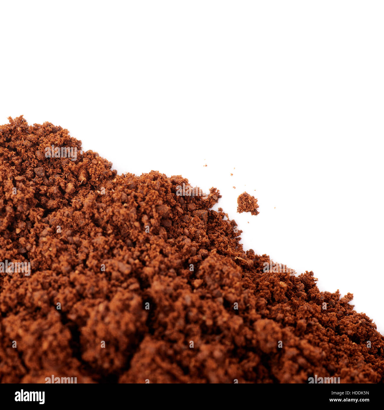 Ground milled coffee powder isolated over white background Stock Photo ...