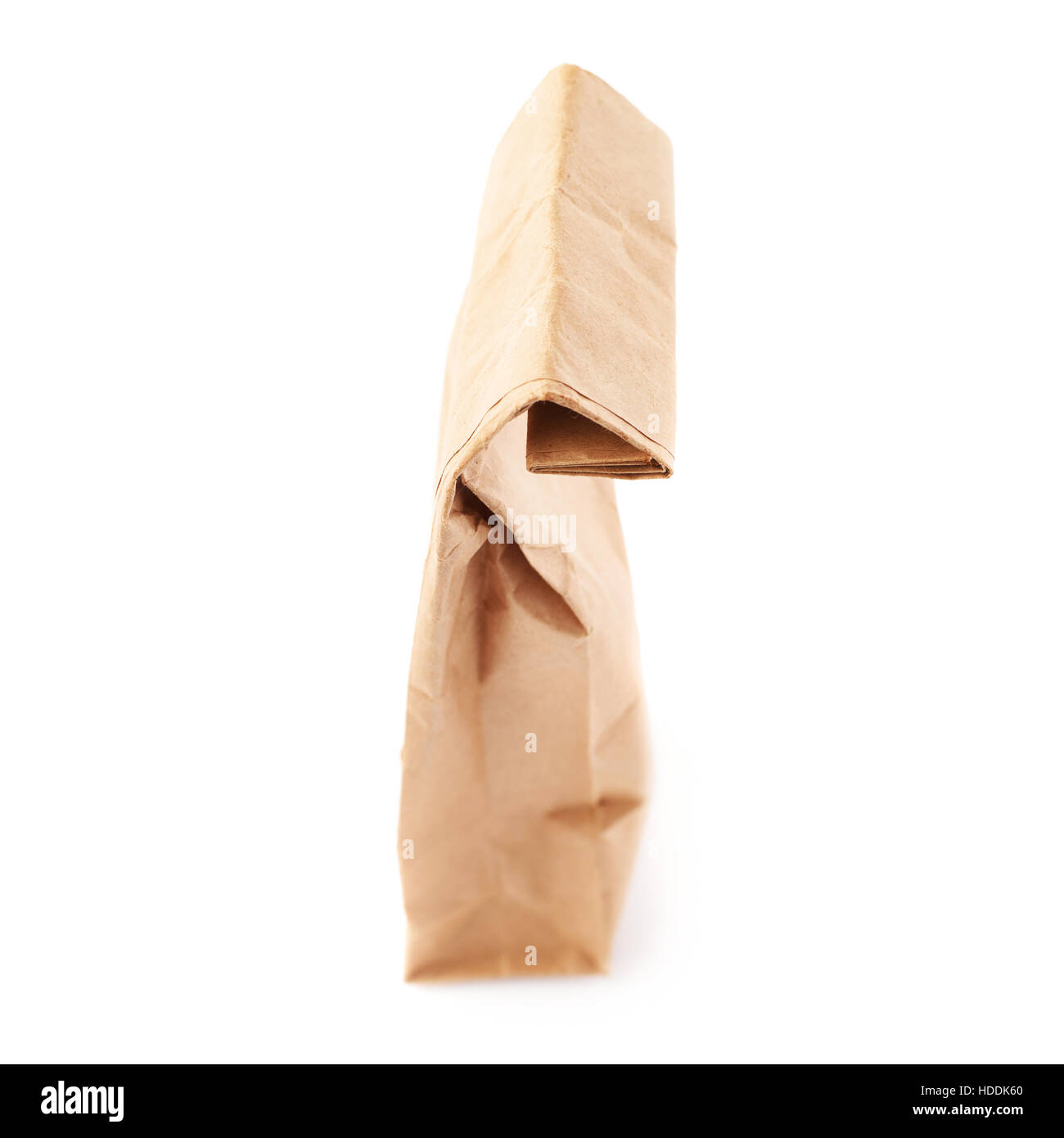 Craft brown paper pack for tea or coffee isolated over white background ...