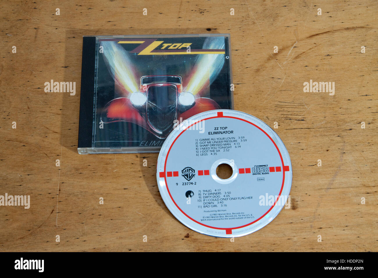 1983 classic CD Eliminator by ZZ Top Stock Photo - Alamy