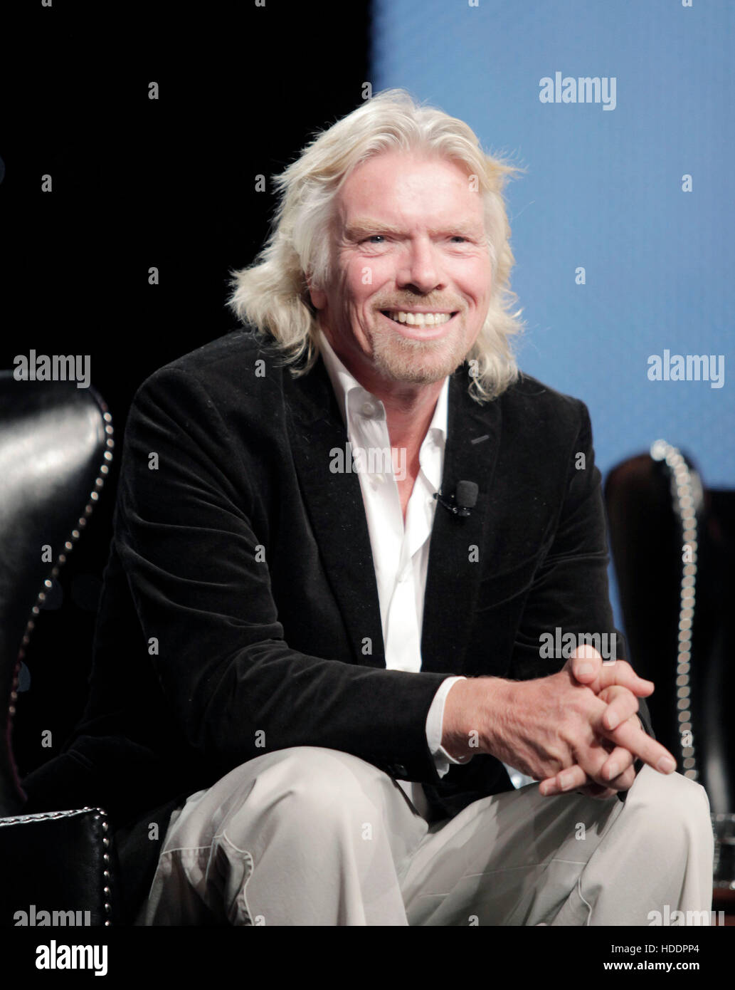 Richard Branson, founder and chairman of Virgin Group Ltd., speaks ...