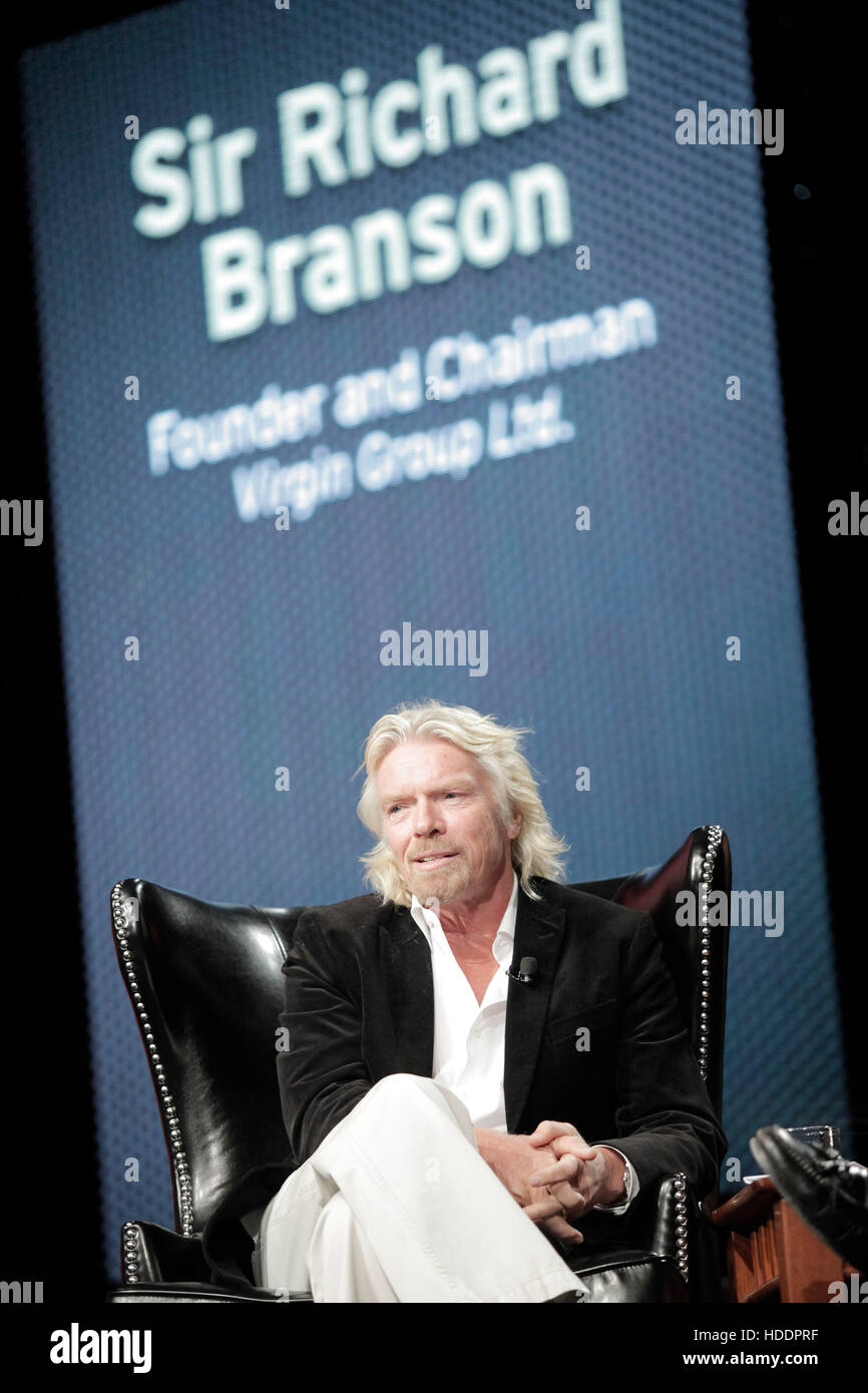 Richard Branson, founder and chairman of Virgin Group Ltd., speaks ...