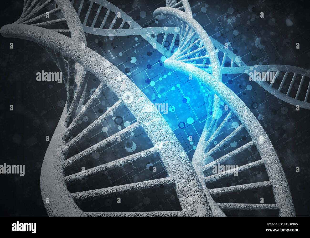 DNA molecules background, 3D rendering Stock Photo - Alamy