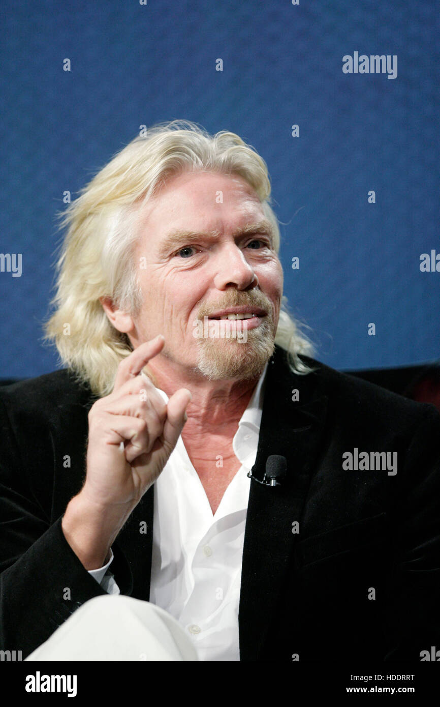 Richard Branson, founder and chairman of Virgin Group Ltd., speaks ...