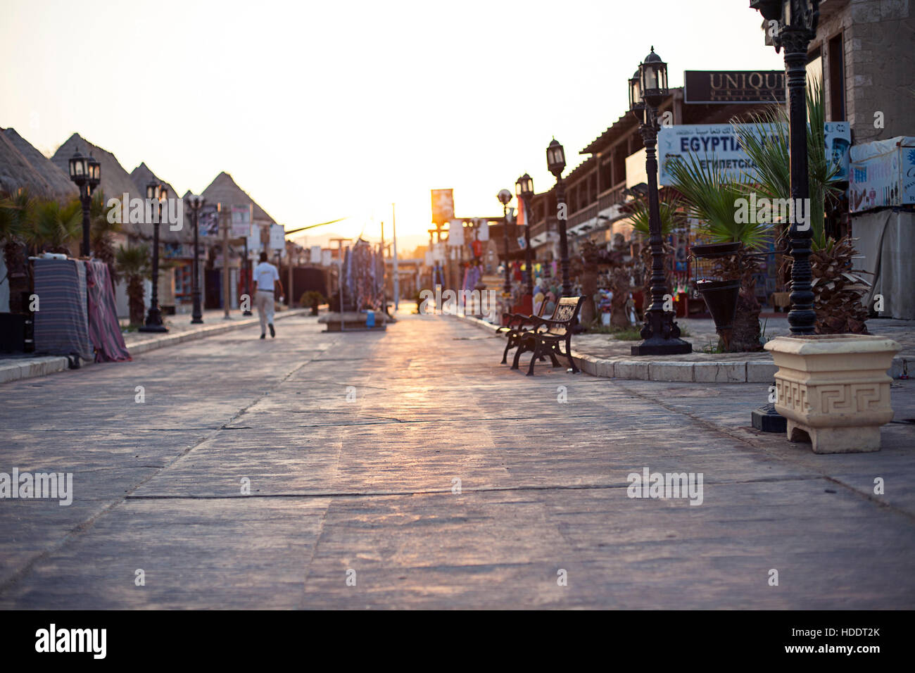 Egypt Sharm el sheikh - august 2016: market bazaar outside front ...