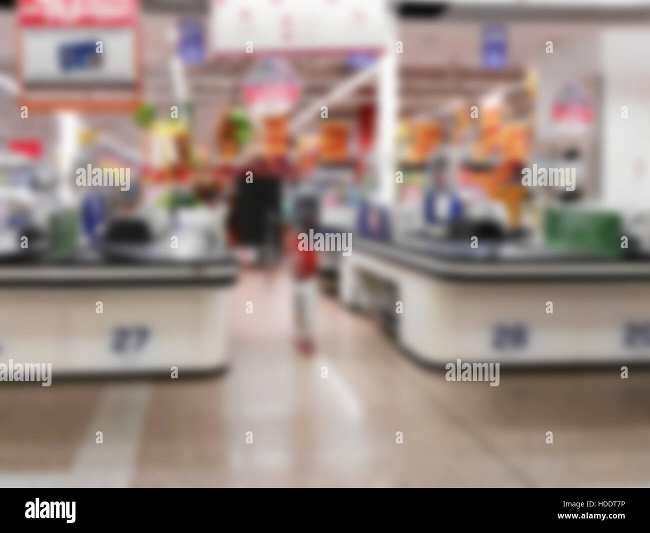 checkout of a shopping center blurry for internal backgrounds Stock ...