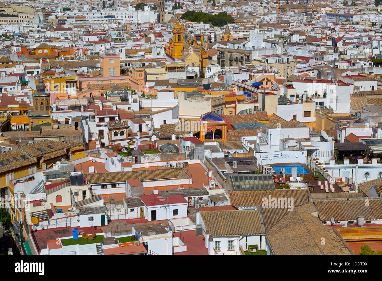 Seville City in Spain from the Cathedral of Saint Mary of the See Stock ...