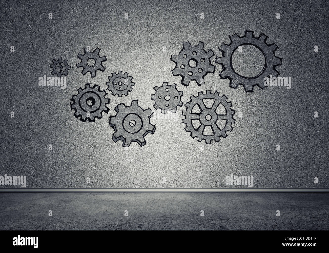Gear mechanism as teamwork concept Stock Photo - Alamy