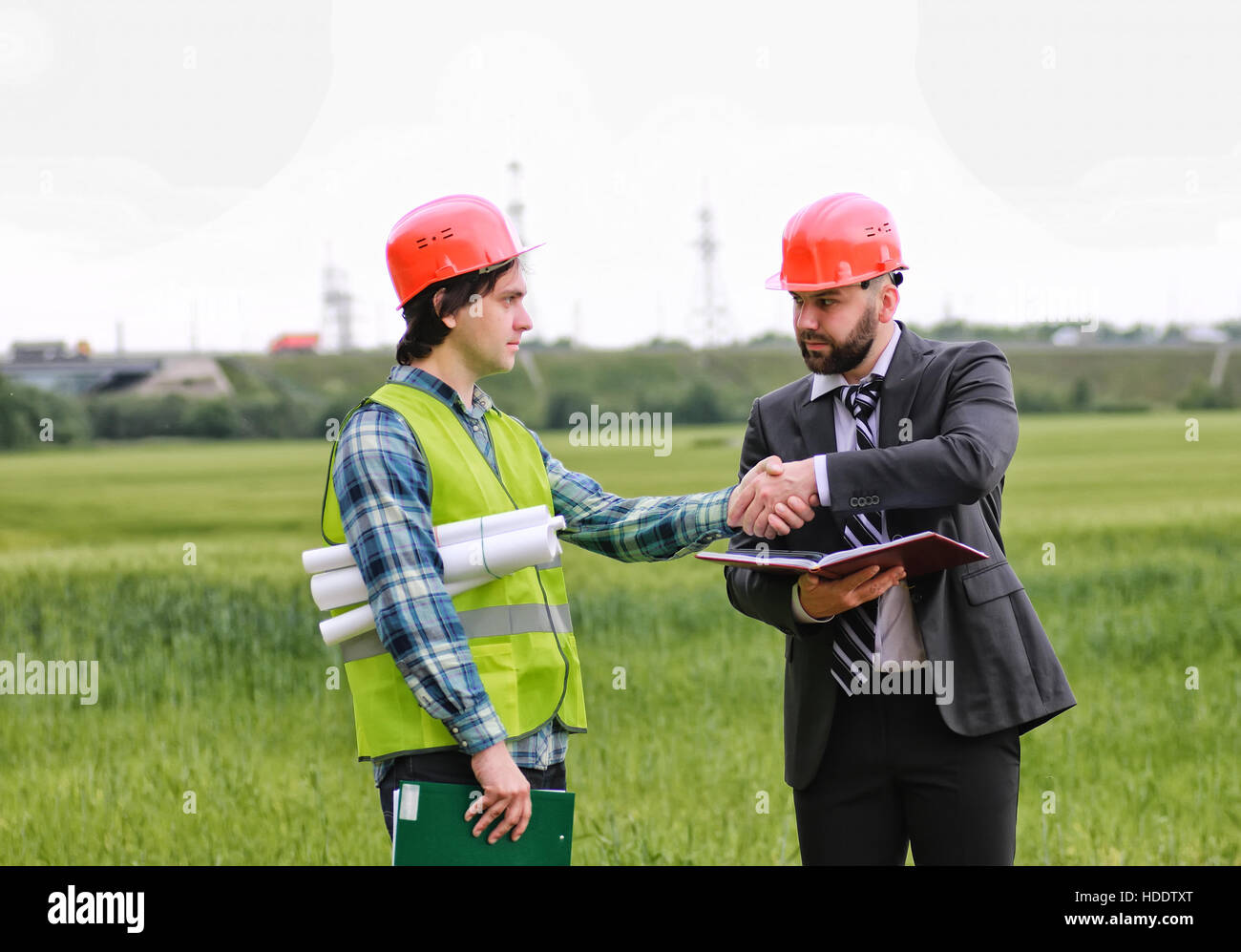 the working construction foreman in his place considering materials and ...