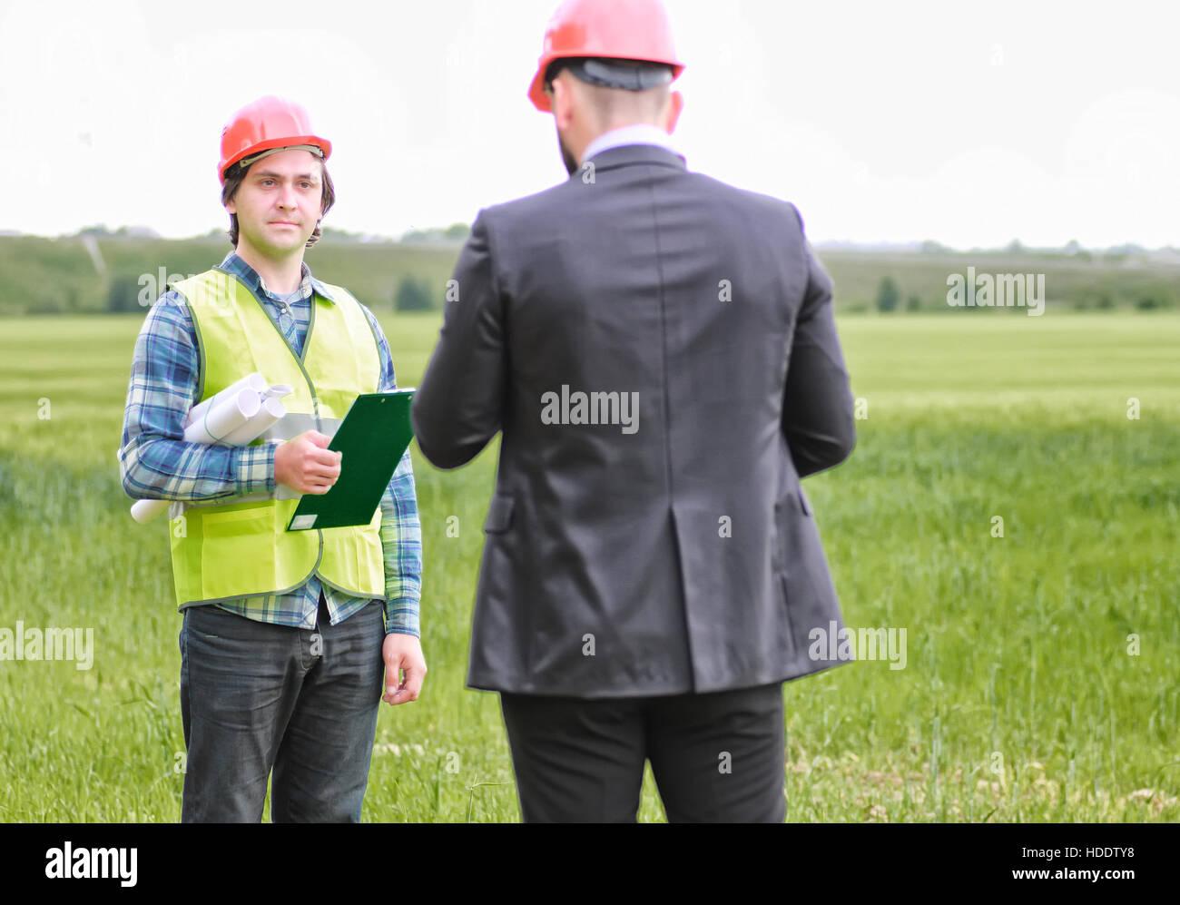 the working construction foreman in his place considering materials and ...