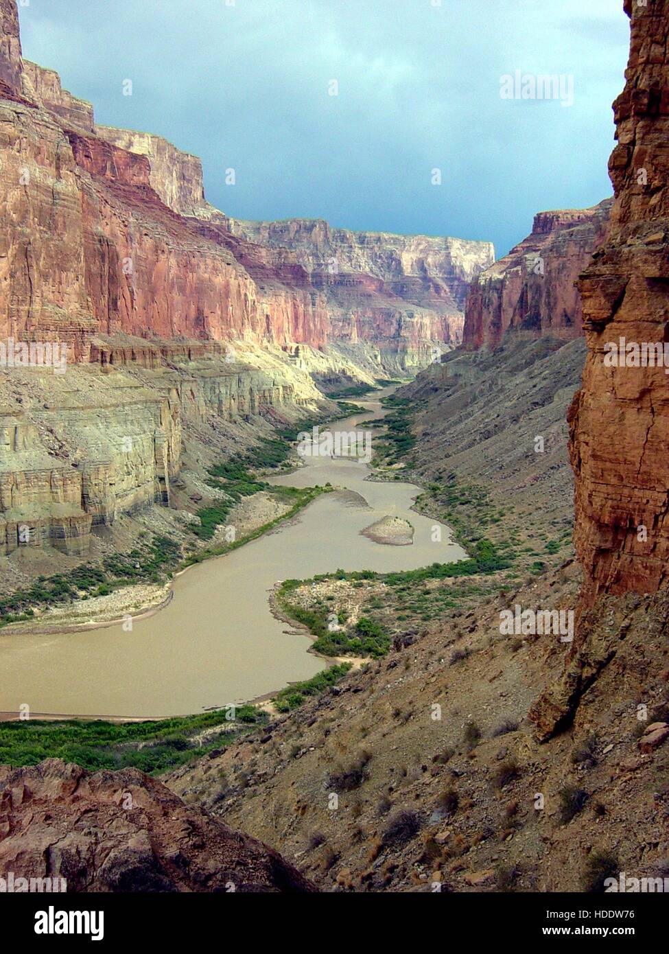 The Colorado River winds through Marble Canyon in the North Rim of the ...