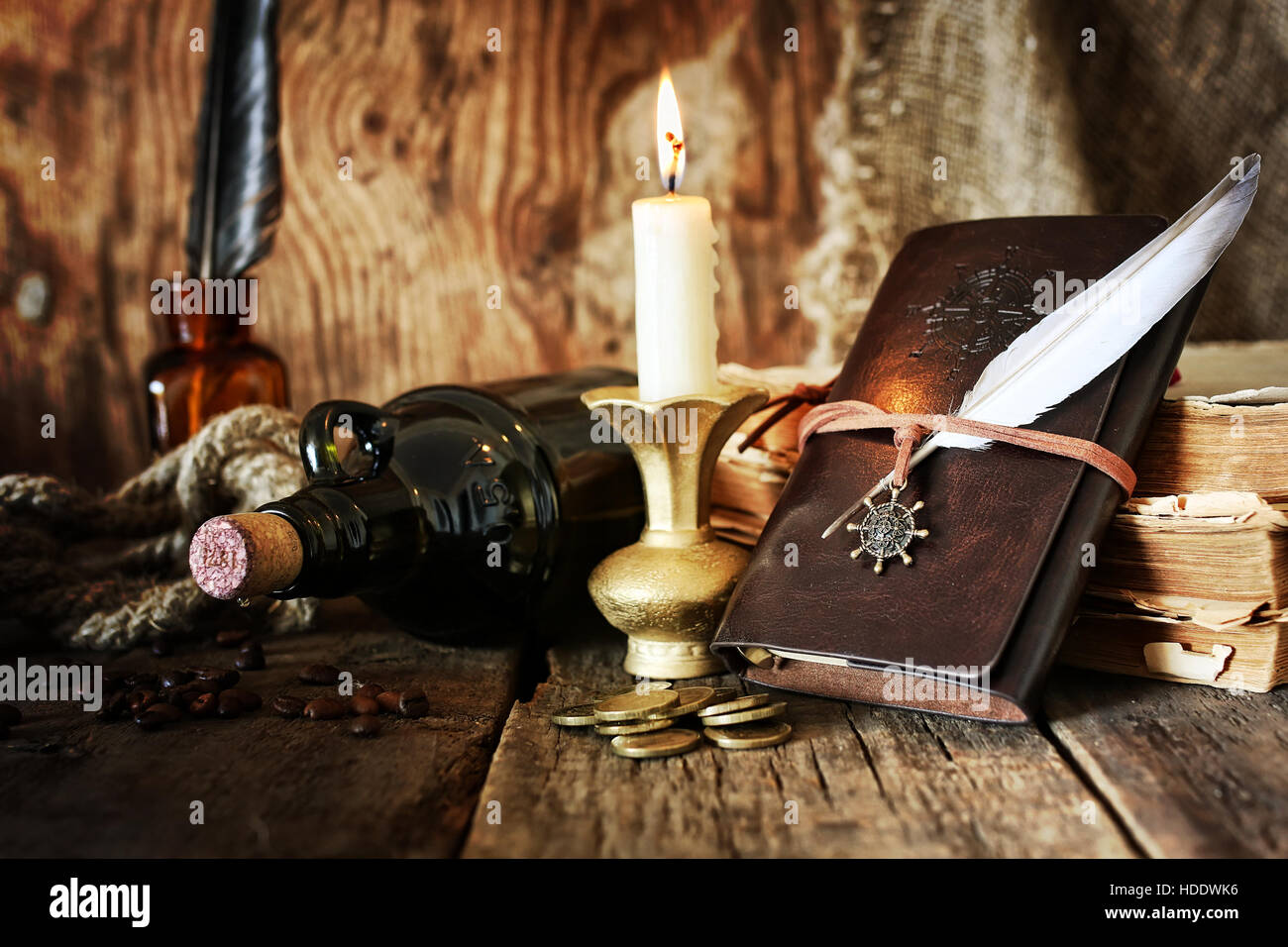 various vintage elements on old worn backgrounds different concepts ...