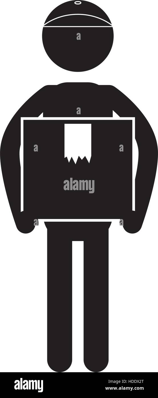 Courier delivery man icon vector illustration graphic design Stock ...