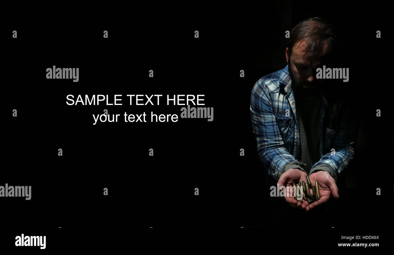 hand men aged hold the object help concept Stock Photo - Alamy