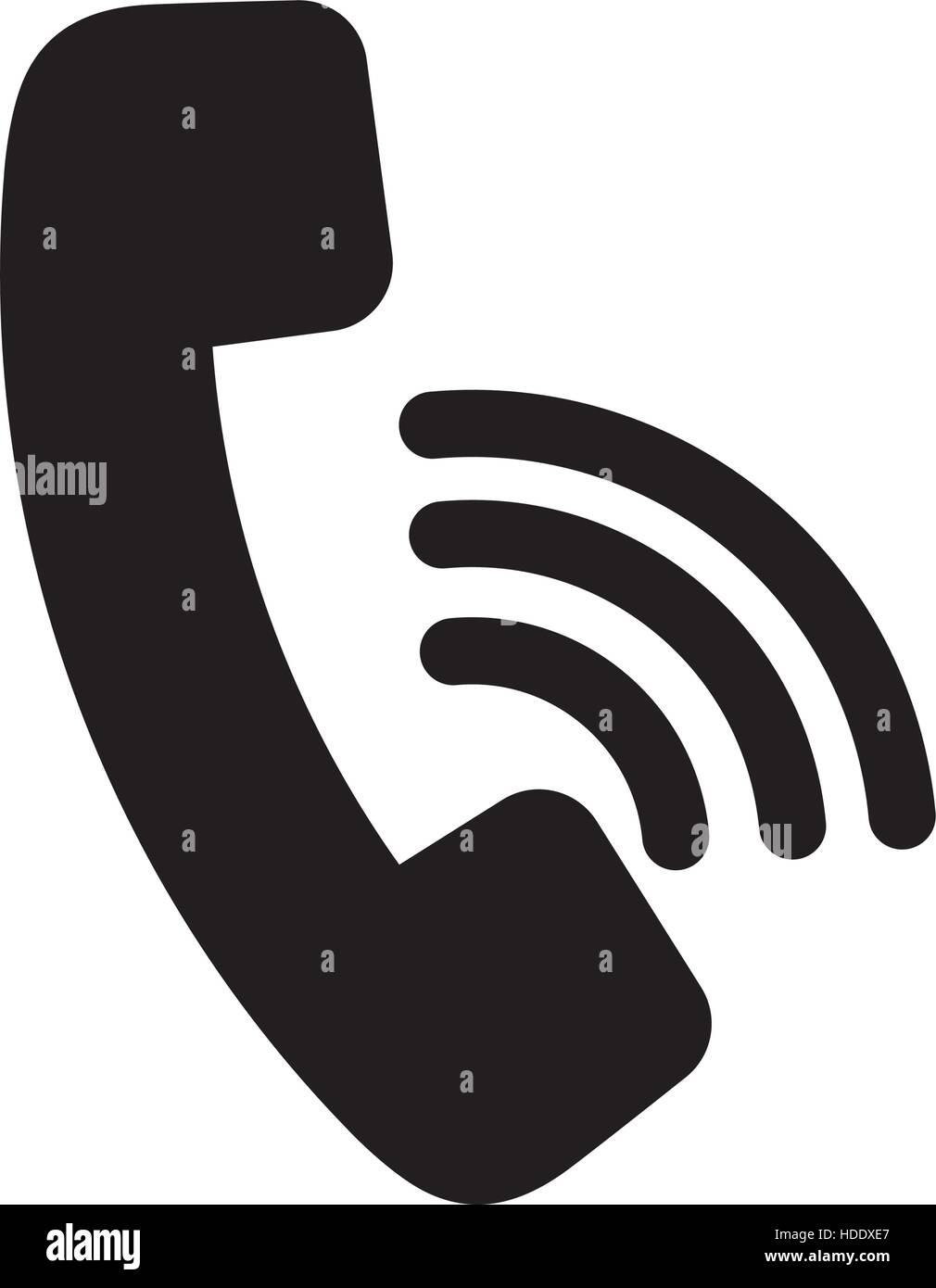 Telephone with waves symbol Stock Vector Image & Art - Alamy
