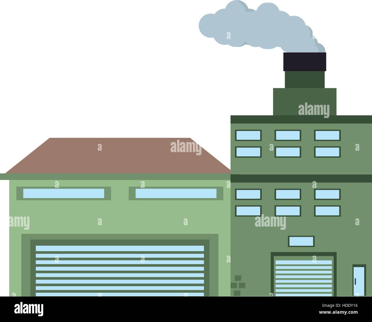 building industry factory front view chimney Stock Vector Image & Art ...
