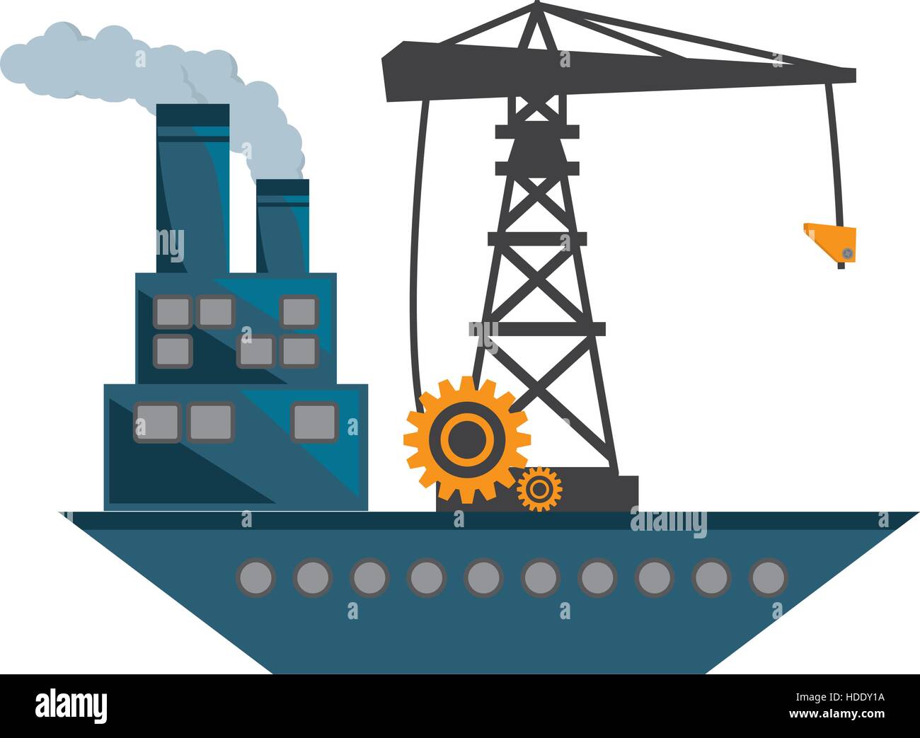 Ship smoke pollution Stock Vector Images - Alamy